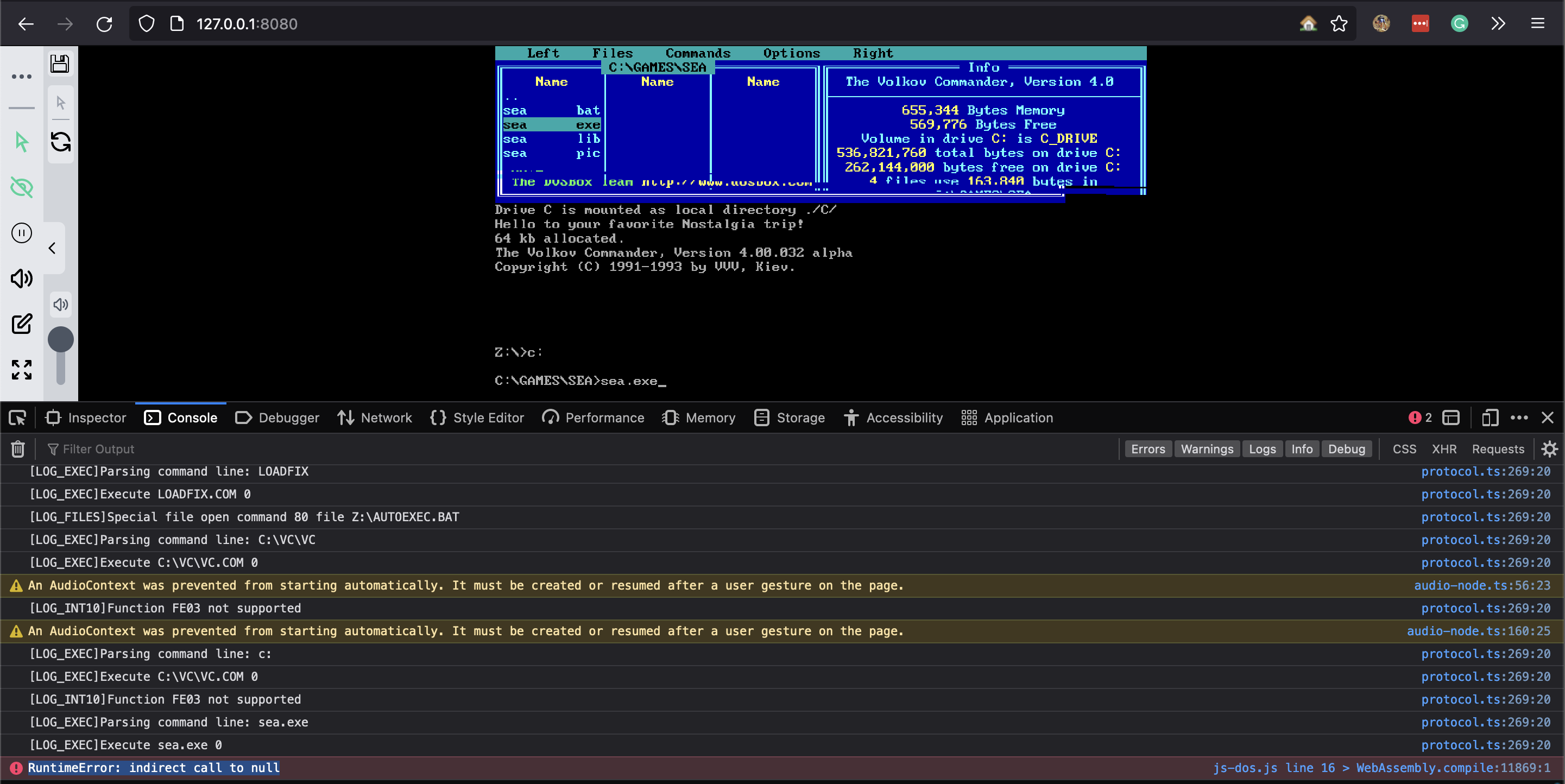 Volcov Commander fails to execute any program · Issue #250 · caiiiycuk ...