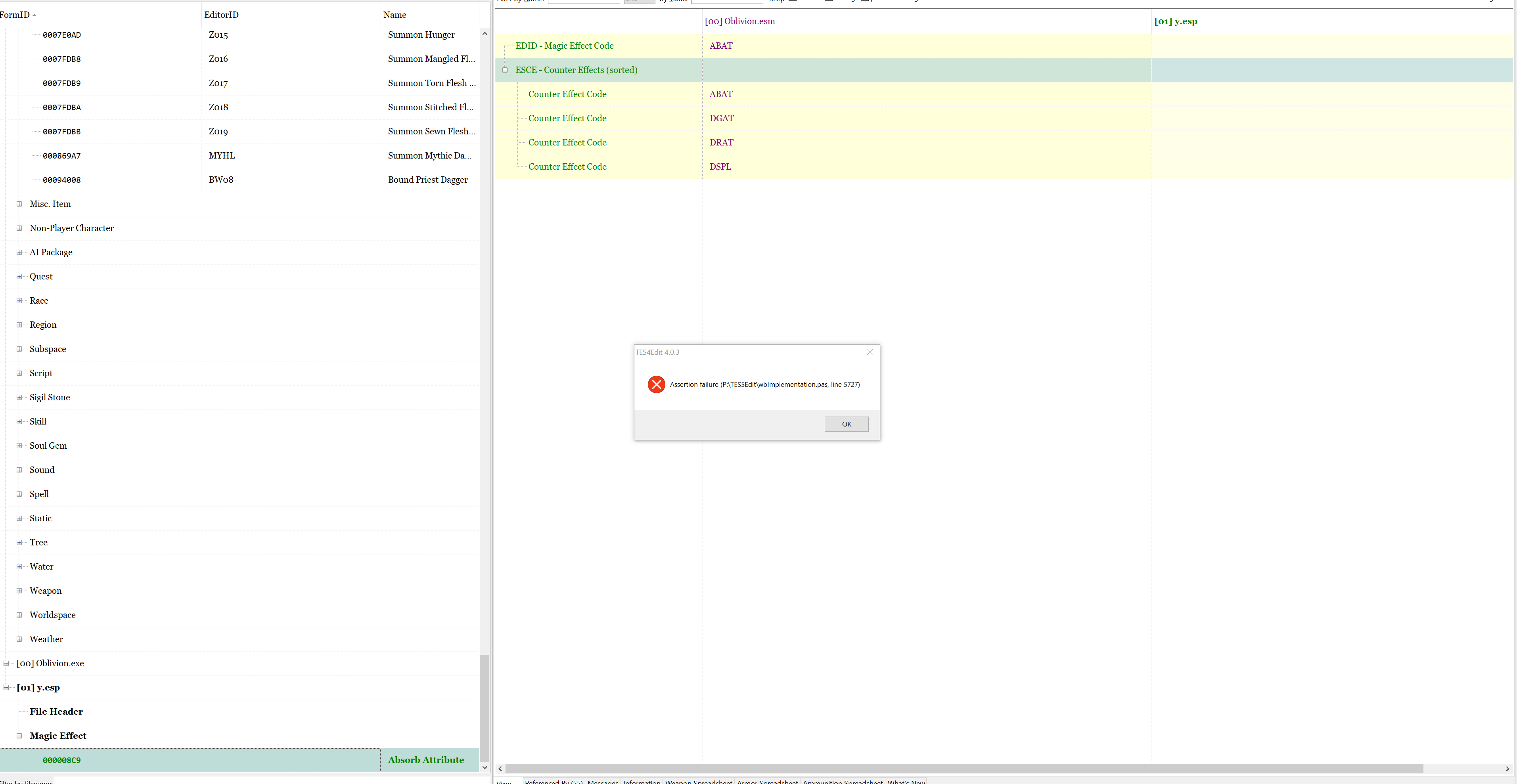 TES4Edit 4.0.3 not able to copy Magic Effect Records · Issue #875 ...