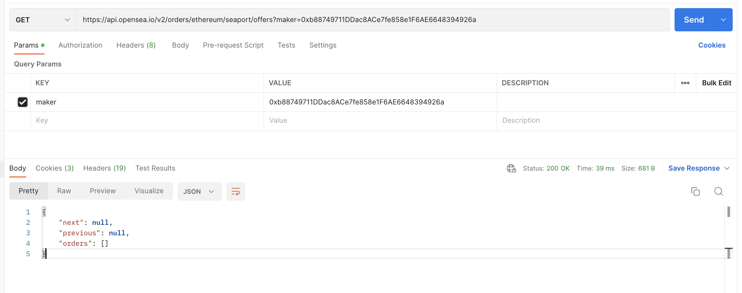 getOrder for existing offer doesn't work · Issue #834 · ProjectOpenSea/opensea-js · GitHub