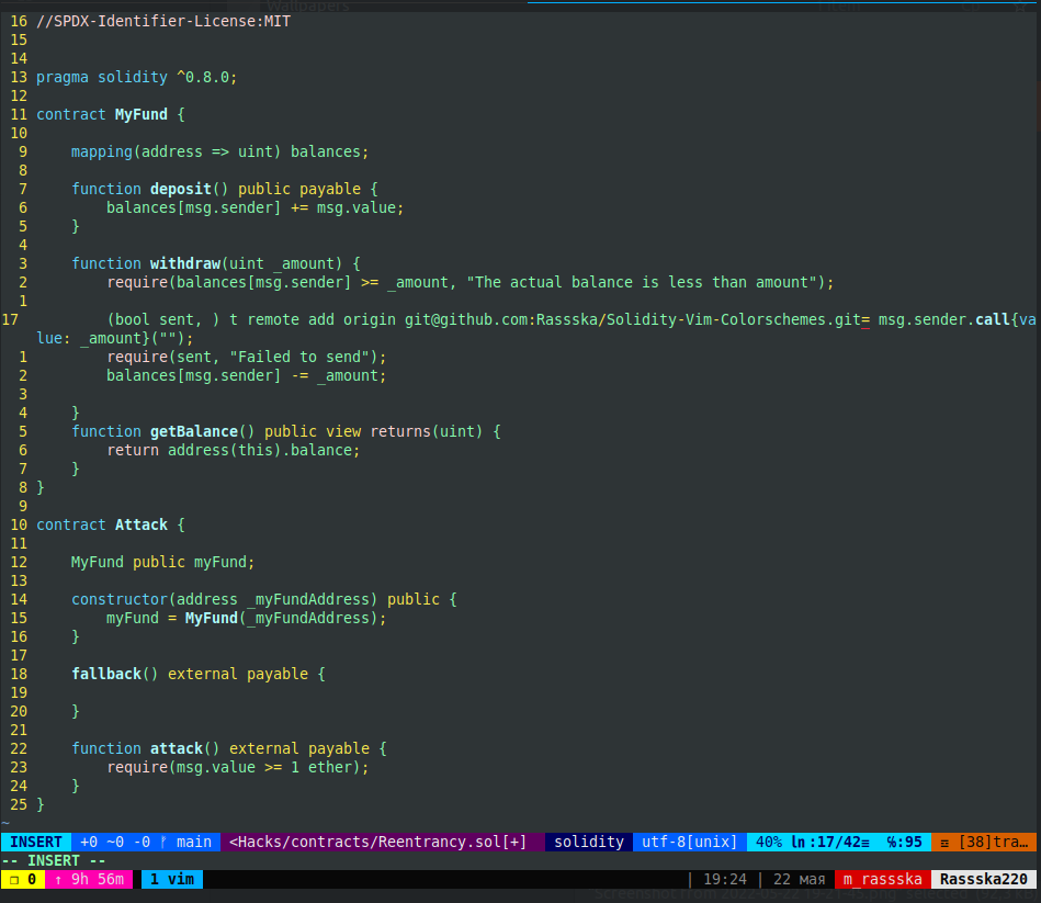 GitHub - Rassska/Solidity-Vim-Colorschemes: Most suitable solidity ...