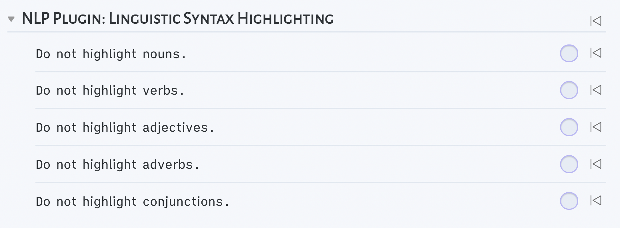 Highlight Parts of Speech Styling Showcase · SkepticMystic nlp ...