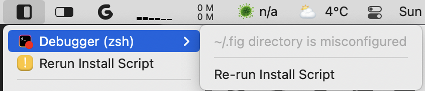 Importing the fig lines into the `.zshrc` leads to false debugger warning · Issue #962 · withfig ...