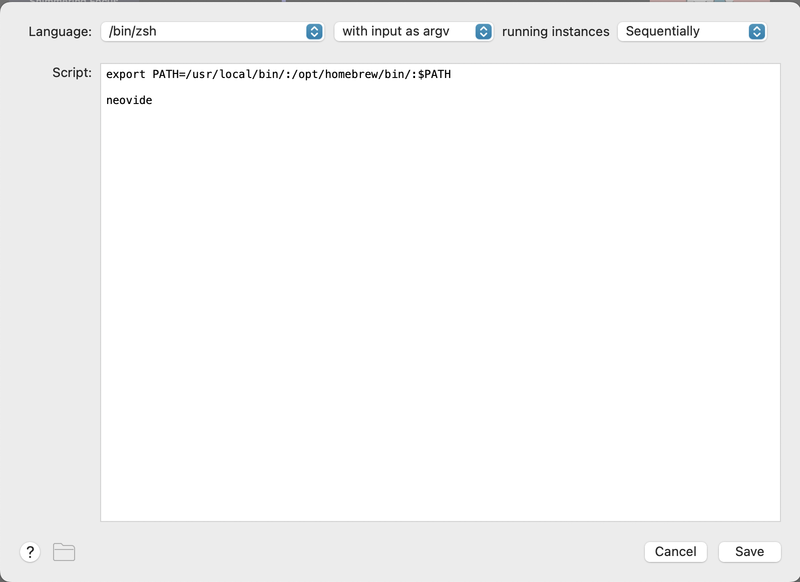 CLI does not start a proper instance of Neovide when called from Alfred · Issue #1604 · neovide ...