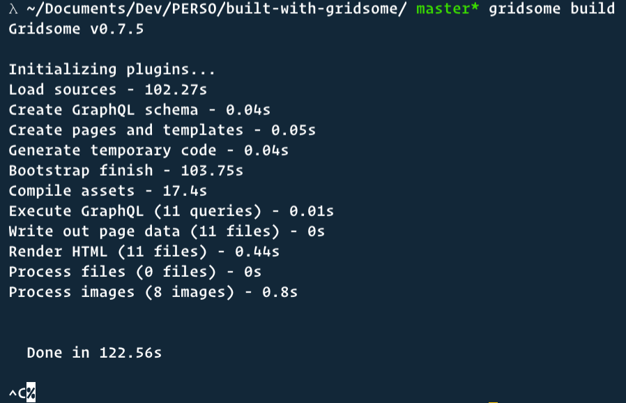 Getting Stuck After Done In With Build Command · Issue 790 · Gridsomegridsome · Github