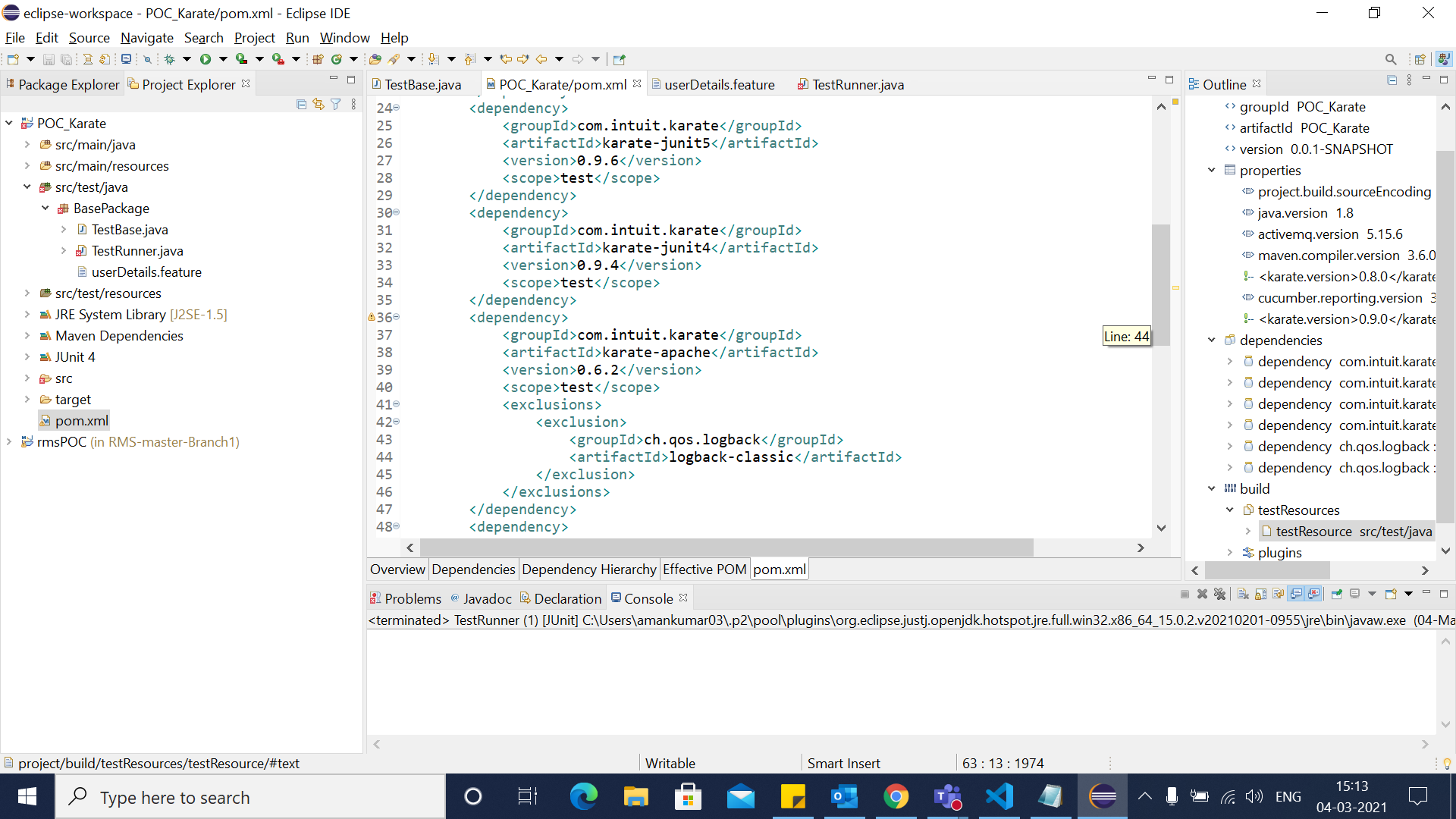 Karate Package Showing Error · Issue 1504 · Karatelabs Karate · Github