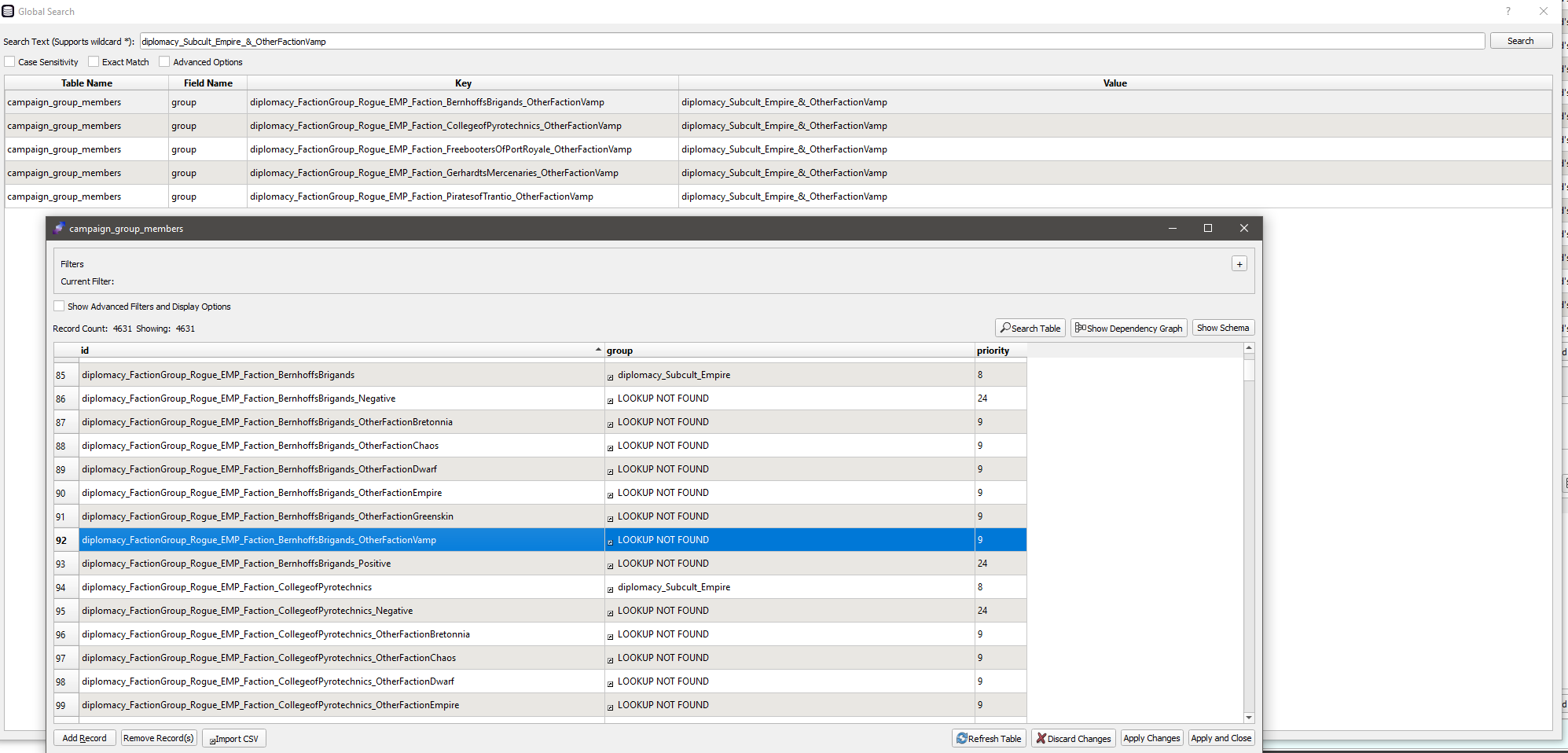 I have found strange values in RPFM table of Warhammer Total War 2 ...