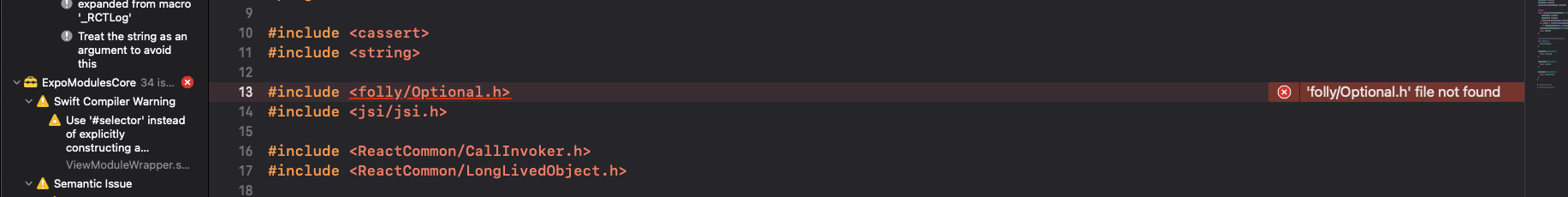'folly/Optional.h' file not found · Issue #16021 · expo/expo · GitHub