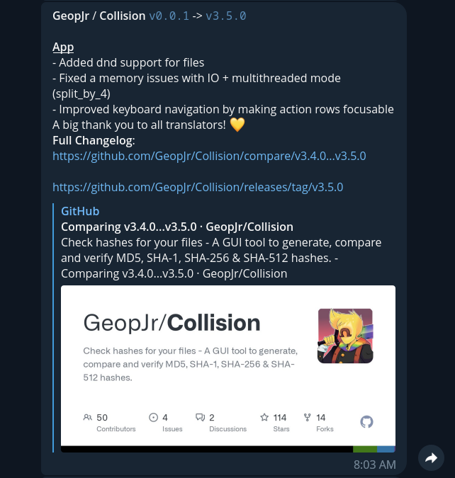 GitHub - sund3RRR/maintainer-bot: Telegram bot that helps keep track of new releases