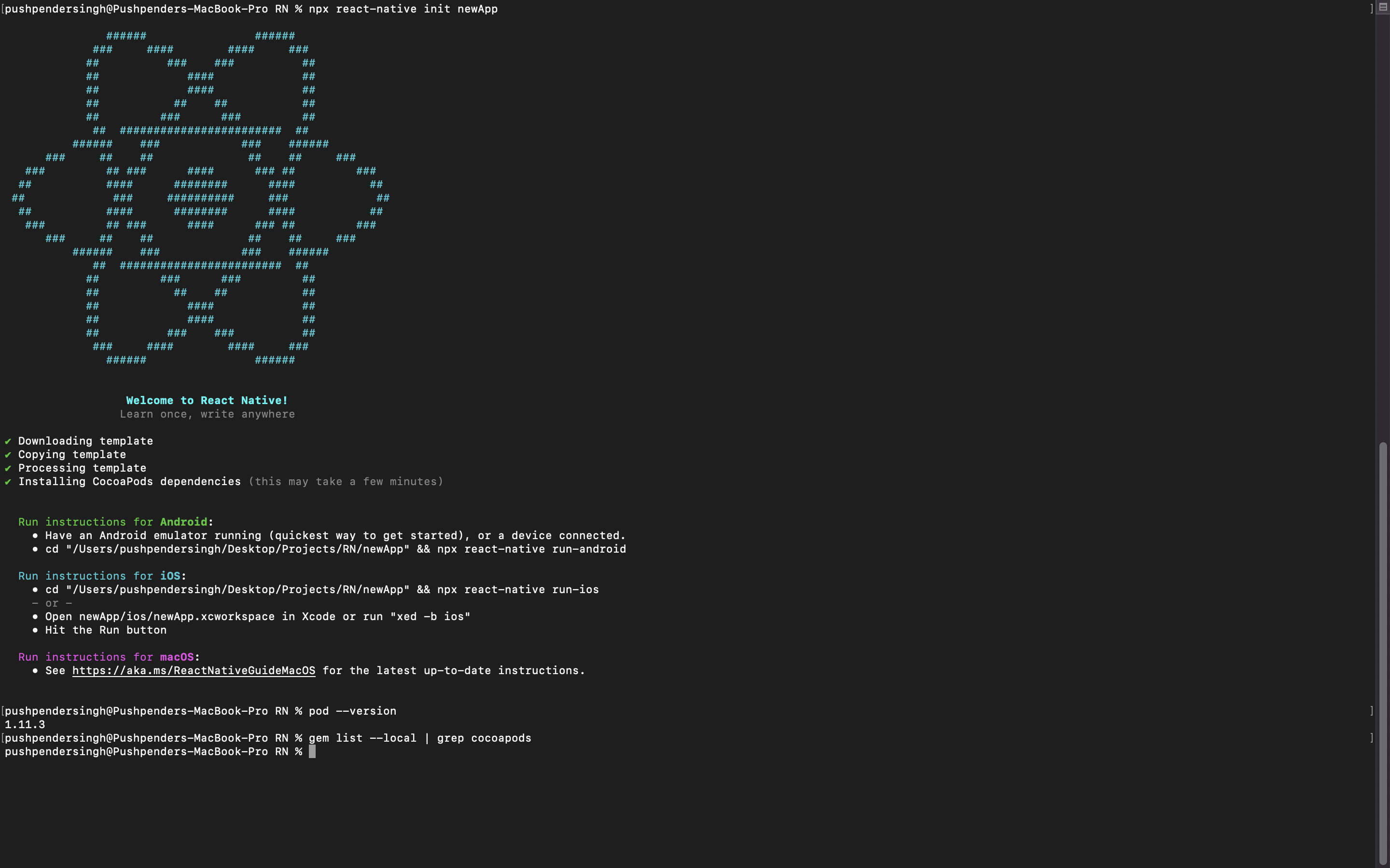 Initialize new react native app with version v0.68 · Issue #33555 · facebook/react-native · GitHub