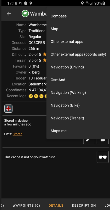Support API to Organic Maps · Issue #14427 · cgeo/cgeo · GitHub