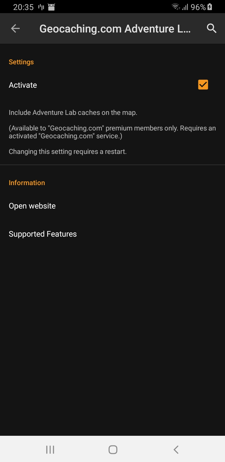 Geocaching Adventure Lab supported features is empty · Issue #14494 ...