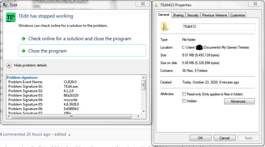 Error when attempting to run · Issue #1432 · TEdit/Terraria-Map-Editor ...