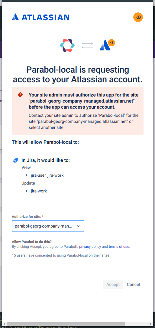 Bug: Jira Integration - grayed out "Authorize" button · Issue #7756 · ParabolInc/parabol · GitHub