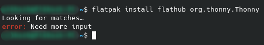 "Need More Input" Error · Issue #3010 · flathub/flathub · GitHub
