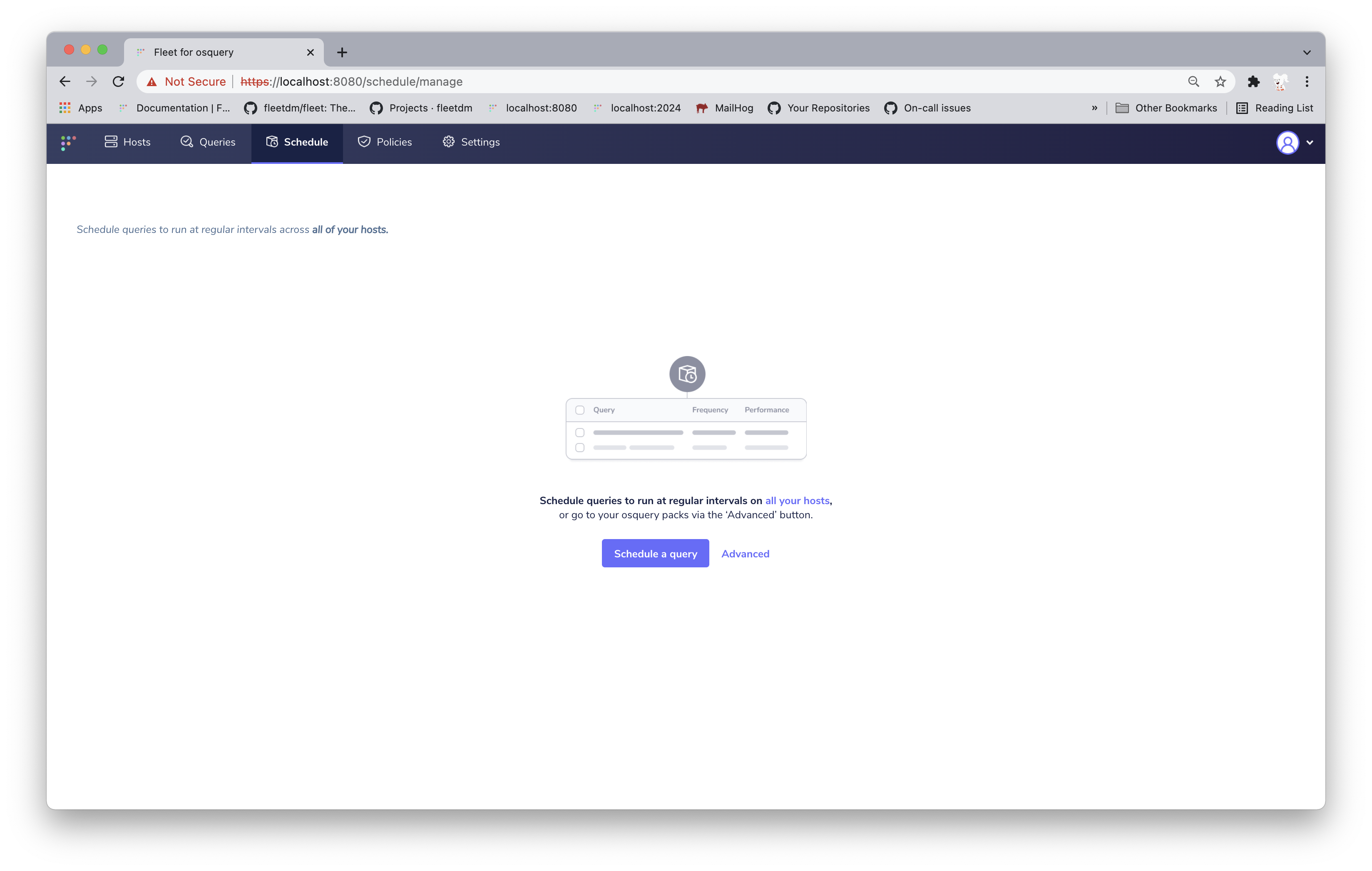 Title missing on schedules page and policies page when no teams have ...