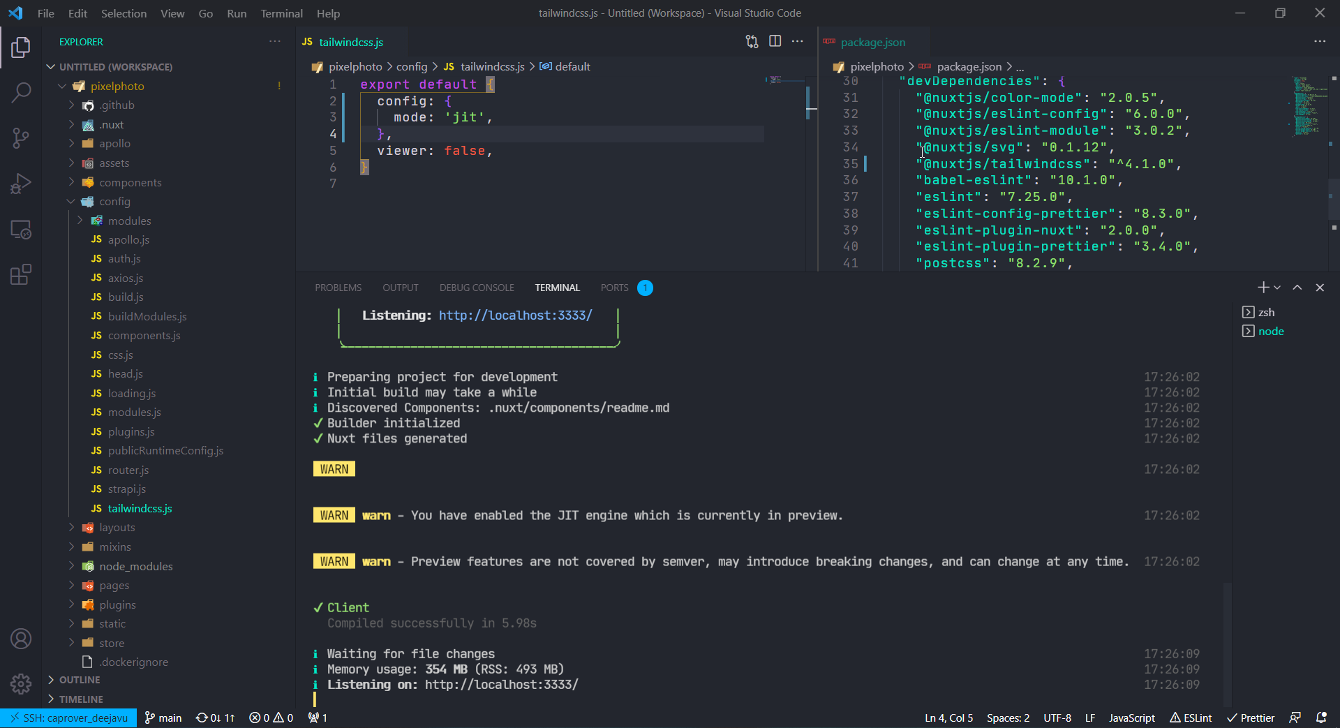 feat: Update to Tailwind 2.1.2 to natively support jit by JaavierR ...