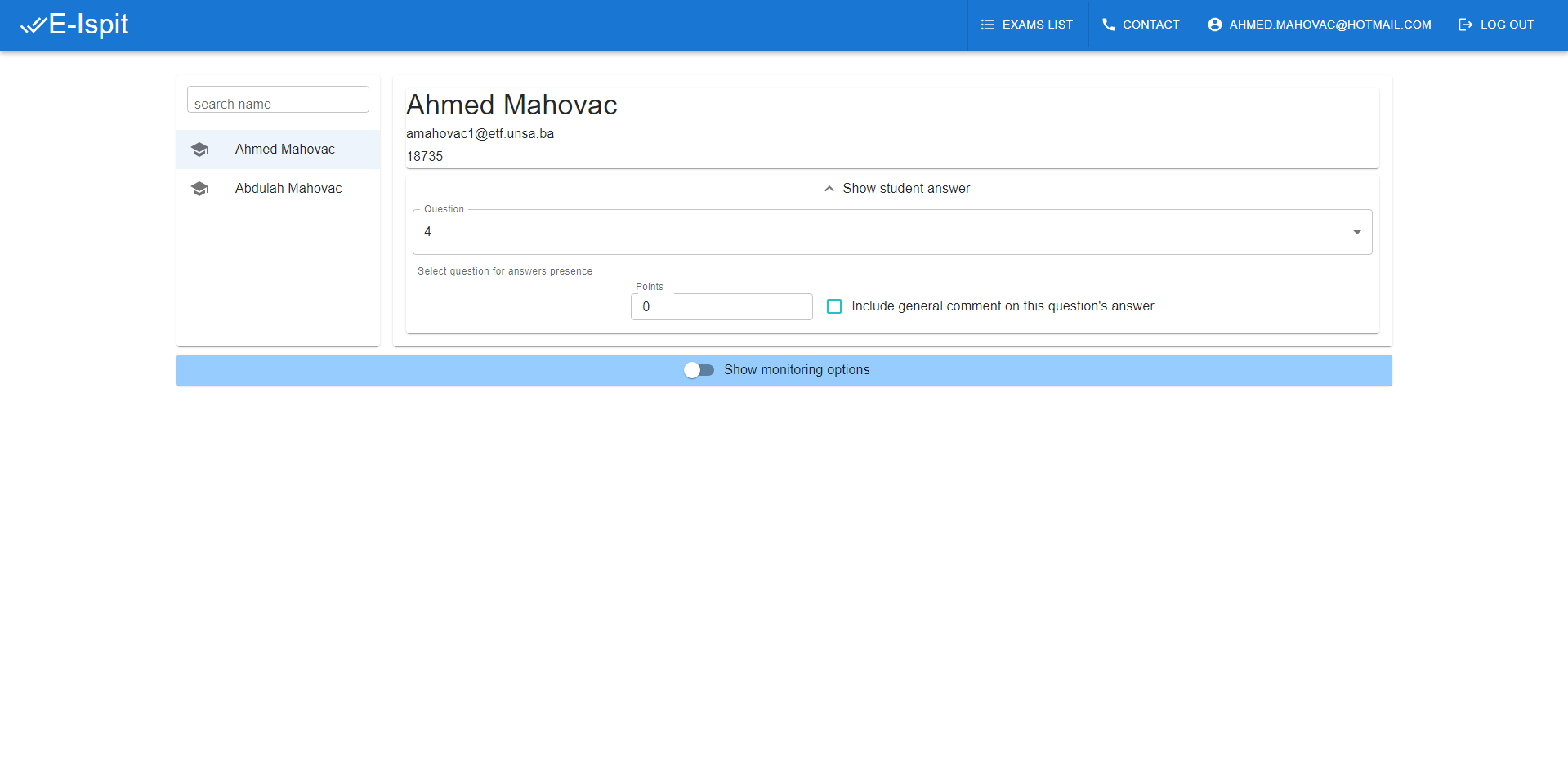 GitHub - ahmedmahovac/EIspitWebAppFrontend