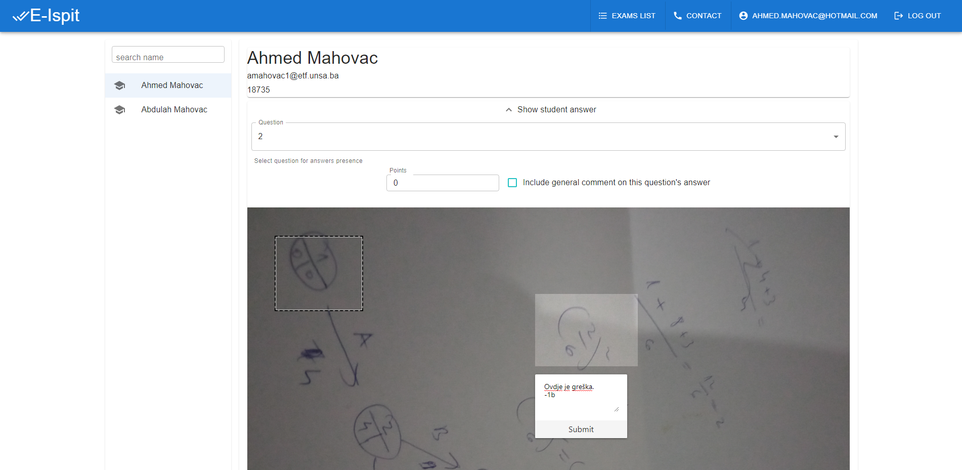 GitHub - ahmedmahovac/EIspitWebAppFrontend