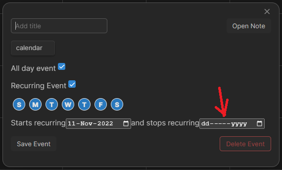`stops recurring` not showed up in the dialog · Issue #162 · obsidian ...