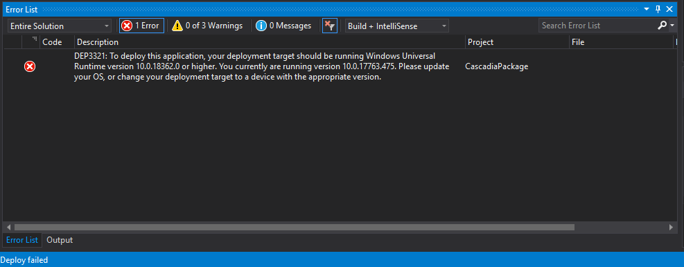 81010002 Unrecognized Element "activatableClass" in namespace "urn:schemas-microsoft-com:winrt ...
