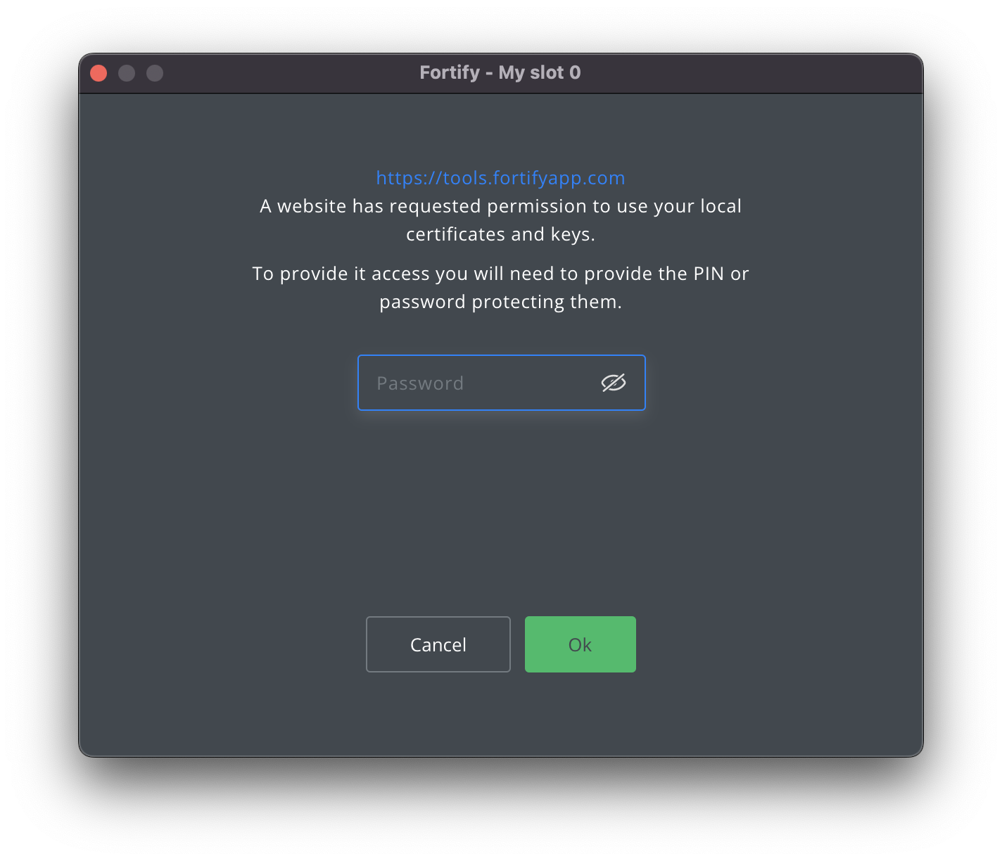 Fortify asks for token password many times · Issue #501 · PeculiarVentures/fortify · GitHub