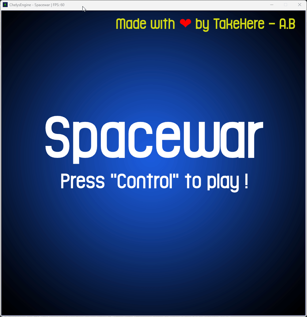 GitHub - TakeHere/Spacewar_ChelysEngine: Spacewar Game made using ...