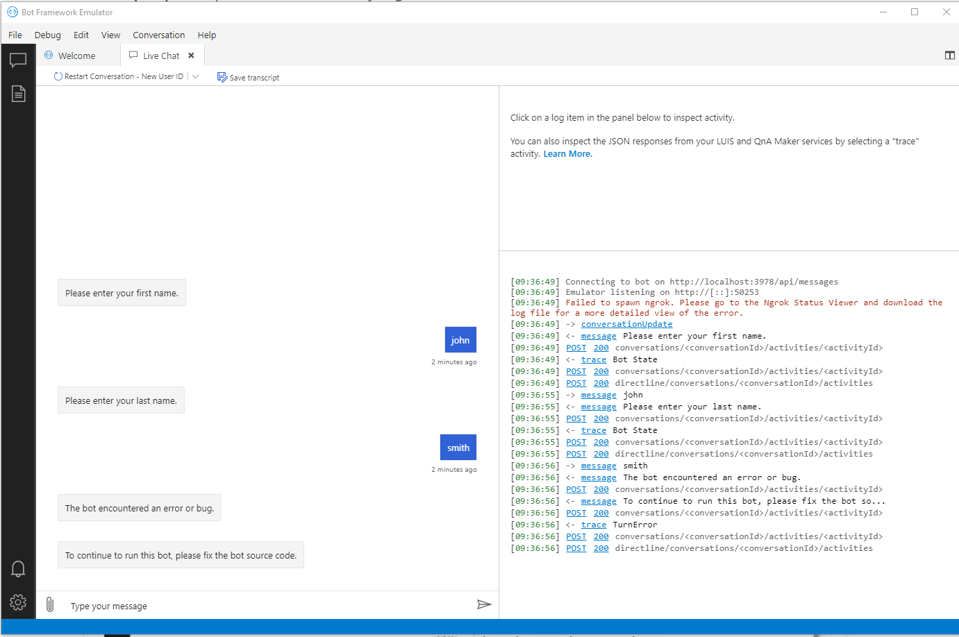 Load, Build and Runtime Error on Adaptive Dialog dotnetcore c# sample · Issue #2941 · microsoft ...