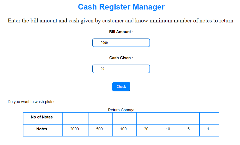 GitHub - akshaykamath45/neogcamp-mark-10-cash-register: Cash Register App (Using Vanilla JS)