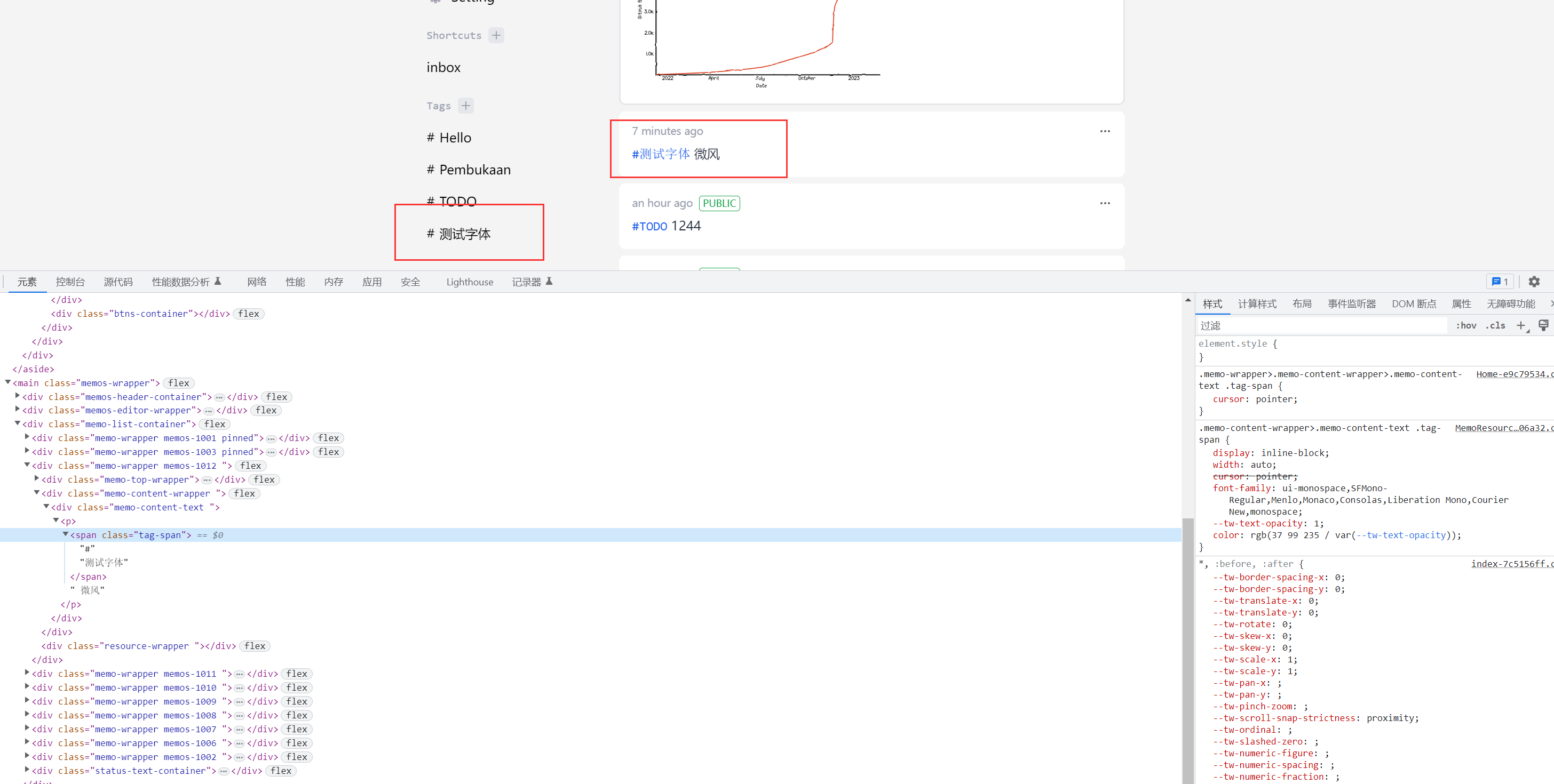 Tags Chinese Font Displayed Abnormally · Issue 1133 · Usememos Memos · Github