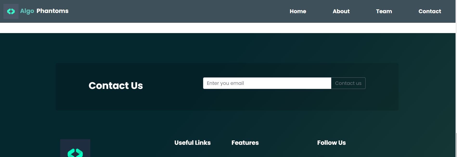 "Contact Us" button not working (in footer) · Issue #23 · Algo-Phantoms/Algo-Phantoms-Frontend ...