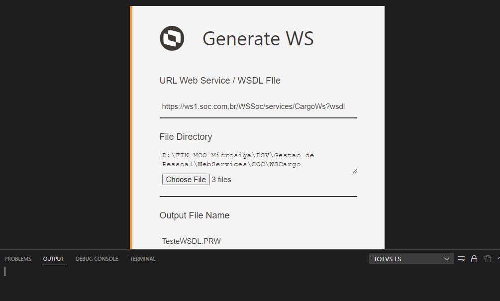Erro com gerar o client de um WSDL pelo VSCode · Issue #1105 · totvs/tds-vscode · GitHub