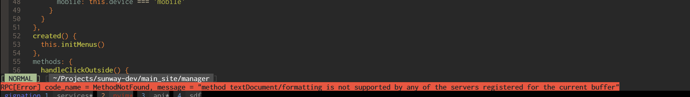 Formating Not Work For Vue Language Server Vls · Issue 821 · Neovimnvim Lspconfig · Github