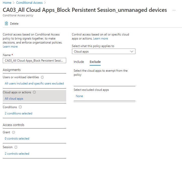 Conditional Access Policy - The server could not process the request ...