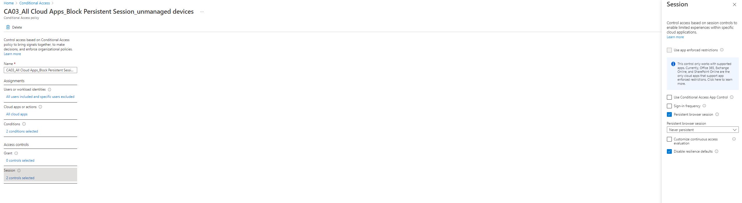 Conditional Access Policy - The server could not process the request ...