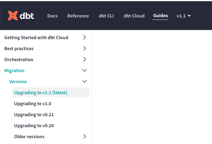 Migration guides shouldn't be hidden based on currently selected project version · Issue #1706 ...