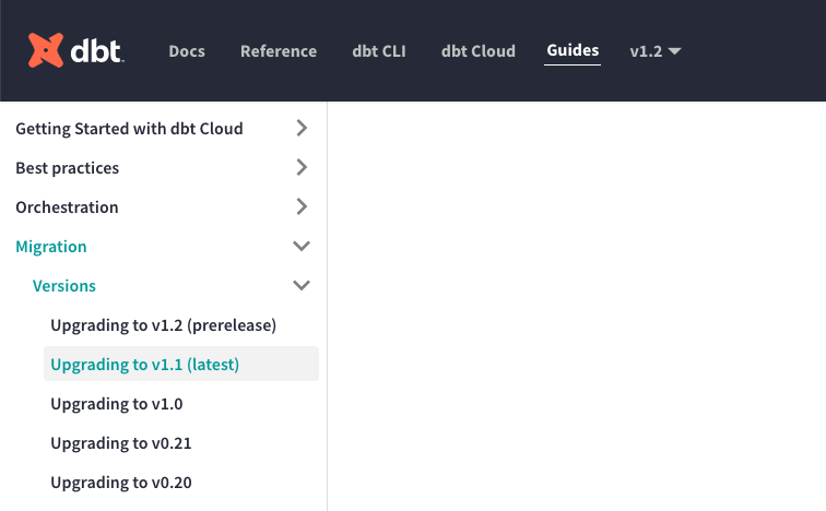 Migration guides shouldn't be hidden based on currently selected project version · Issue #1706 ...