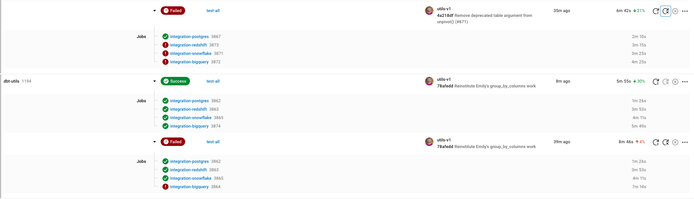CI jobs step on each other's toes · Issue #675 · dbt-labs/dbt-utils · GitHub