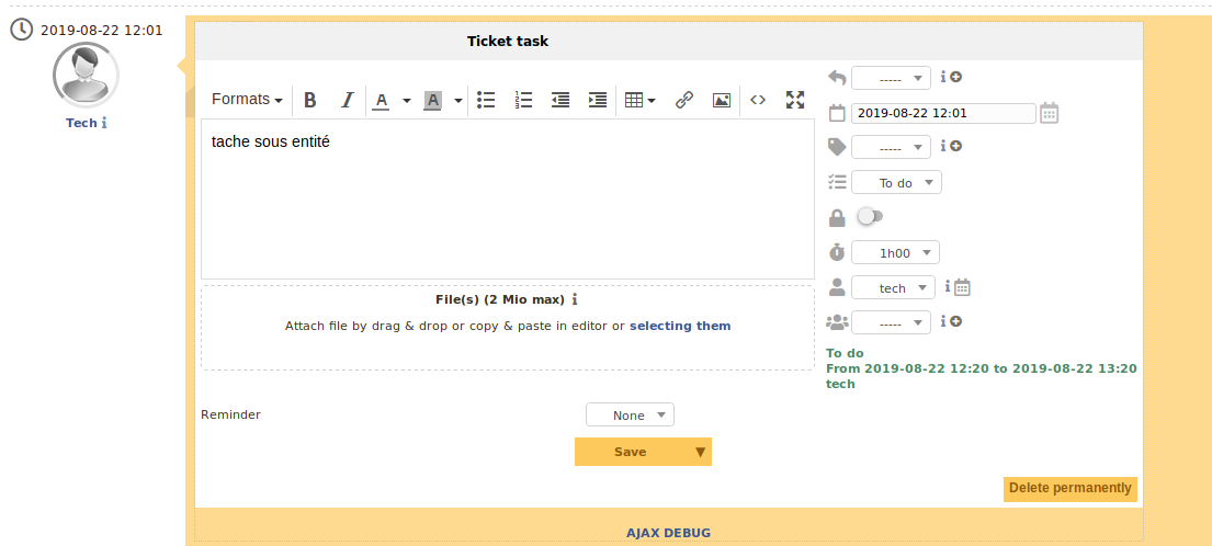Cant See Recall If User Is Not In Charge Of Task · Issue 6233 · Glpi Projectglpi · Github 9340