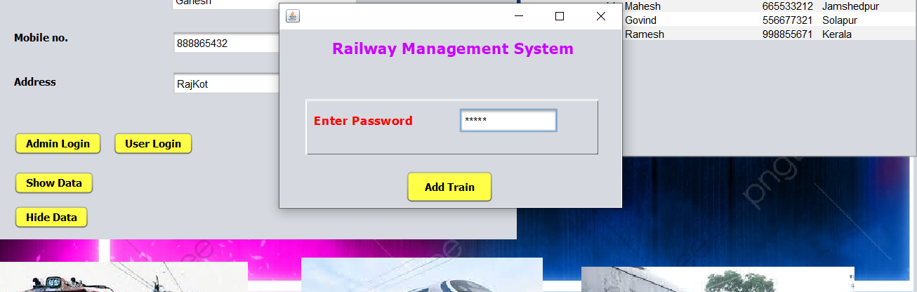 GitHub - vandittalwadia/Railway_Management_System: The aim of this project is to design and ...