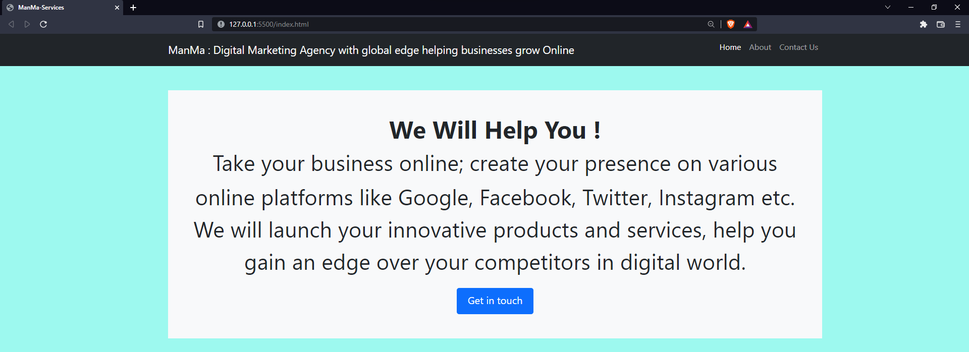 GitHub - shreedhar19oct/manma-services-website-using-HTML-CSS