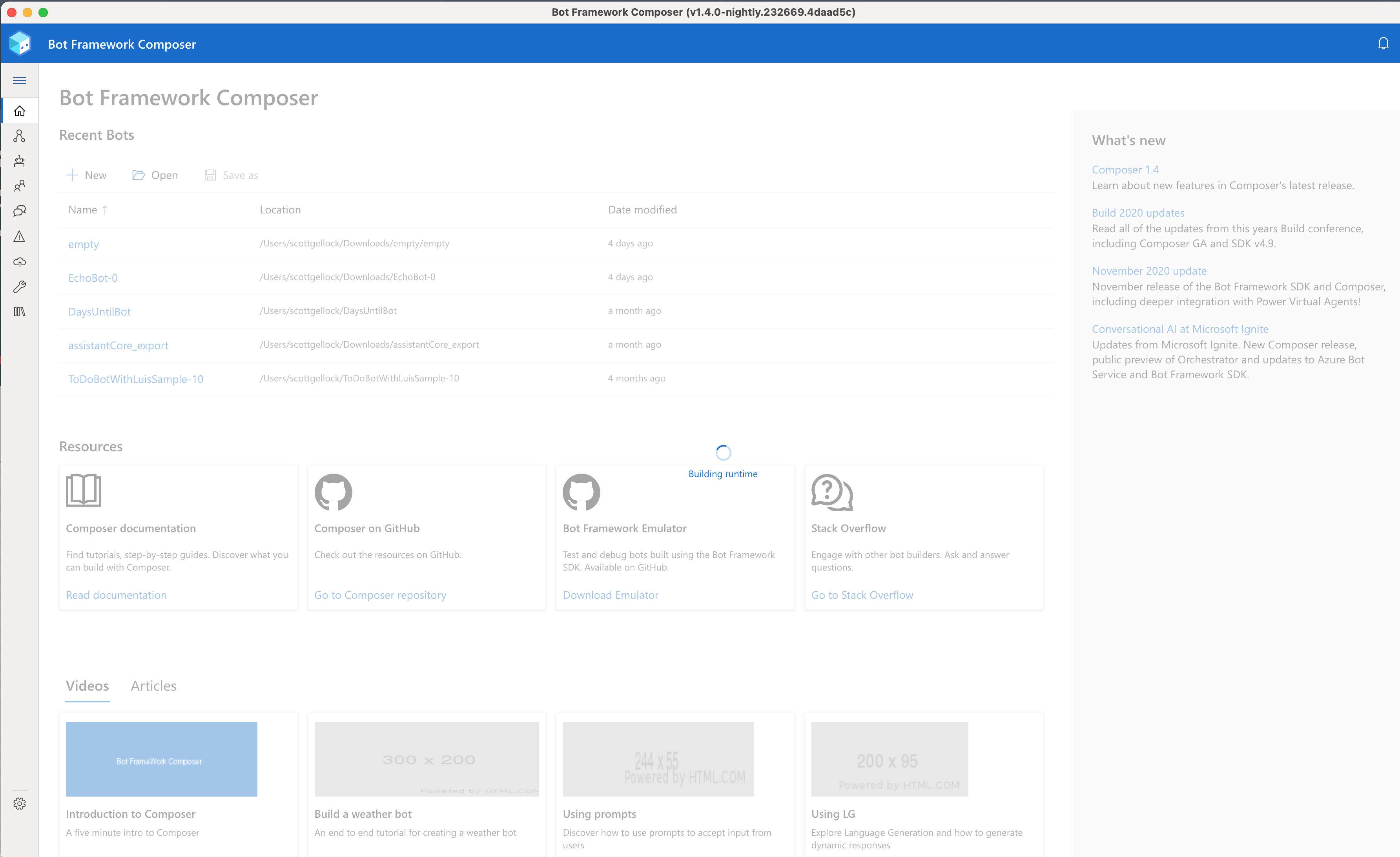 New Bot Creation progress design feedback · Issue #6814 · microsoft/BotFramework-Composer · GitHub