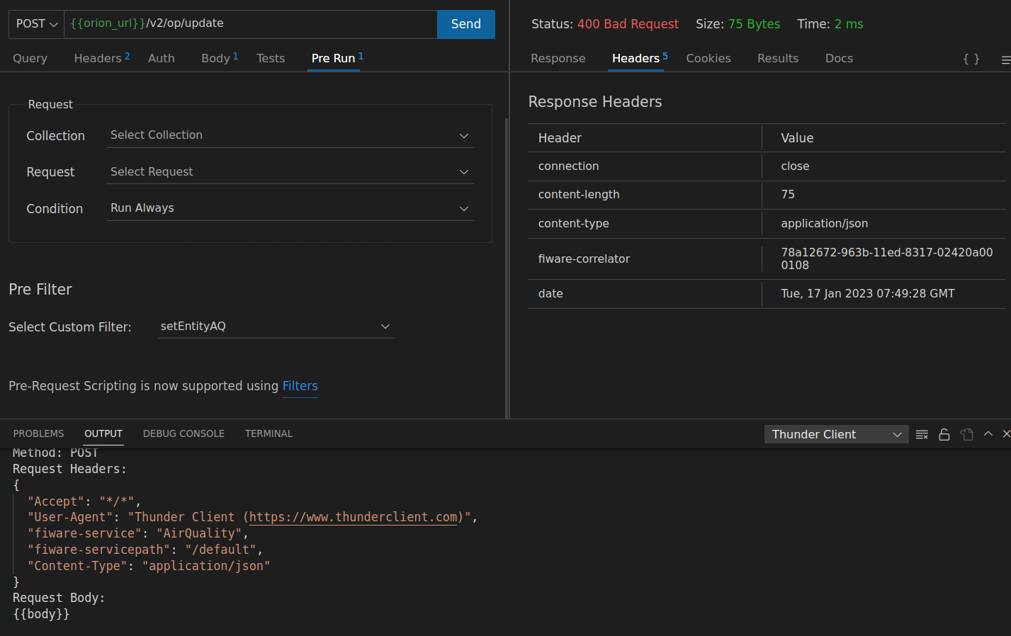 Variables Not Uploading In Pre Run Request Body Fail · Issue 975 · Thunderclient Thunder