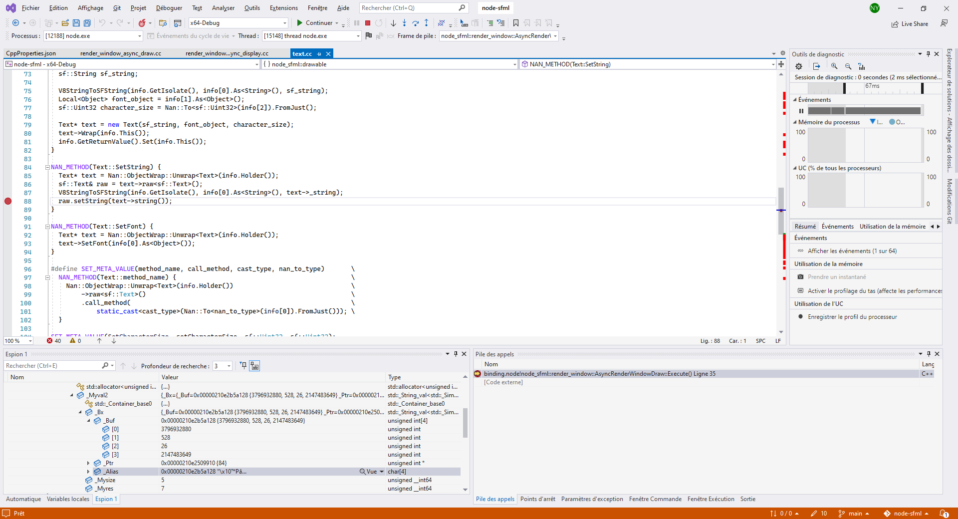 Rendering text in async crashes the program · Issue #16 · XadillaX/sfml.js · GitHub