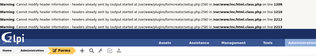 Error after updating to 2.11 · Issue #2111 · pluginsGLPI/formcreator · GitHub