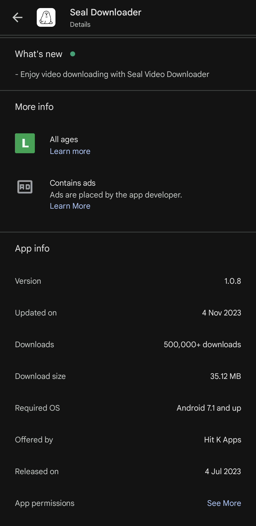 Another app called seal on the play store · Issue #1160 · JunkFood02/Seal · GitHub