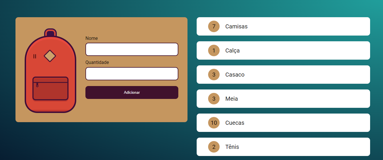 GitHub - nilmarlanna/Mochila-de-Viagem