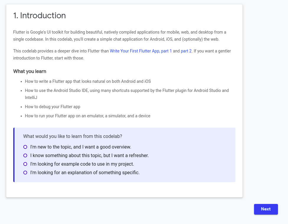'Codelabs' page issue · Issue #5811 · flutter/website · GitHub