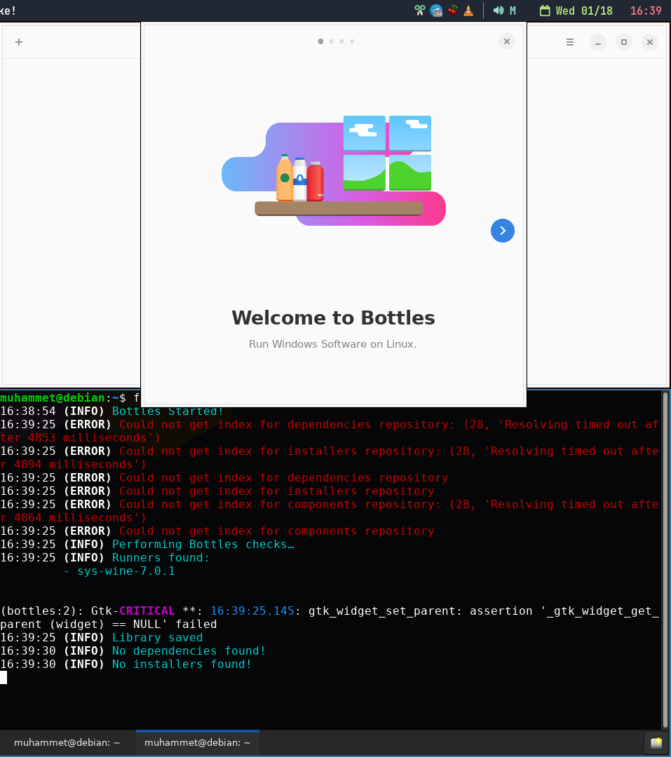 [Bug]: Flatpak bottle version 50.1 installation error · Issue #2563 · bottlesdevs/Bottles · GitHub