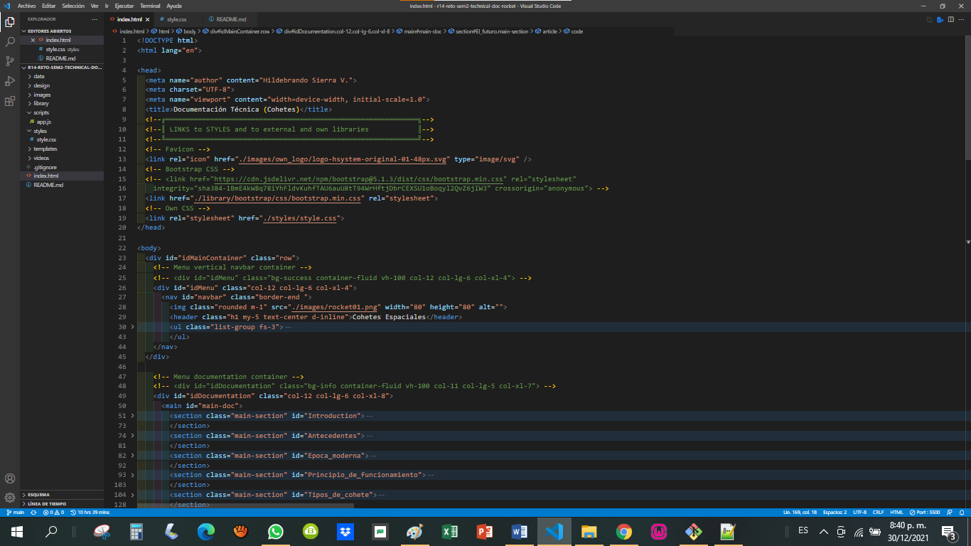 GitHub - hildebrandosv/r14-reto-sem2-technical-doc-rocket: ## Reto: Technical Documentation Page ...