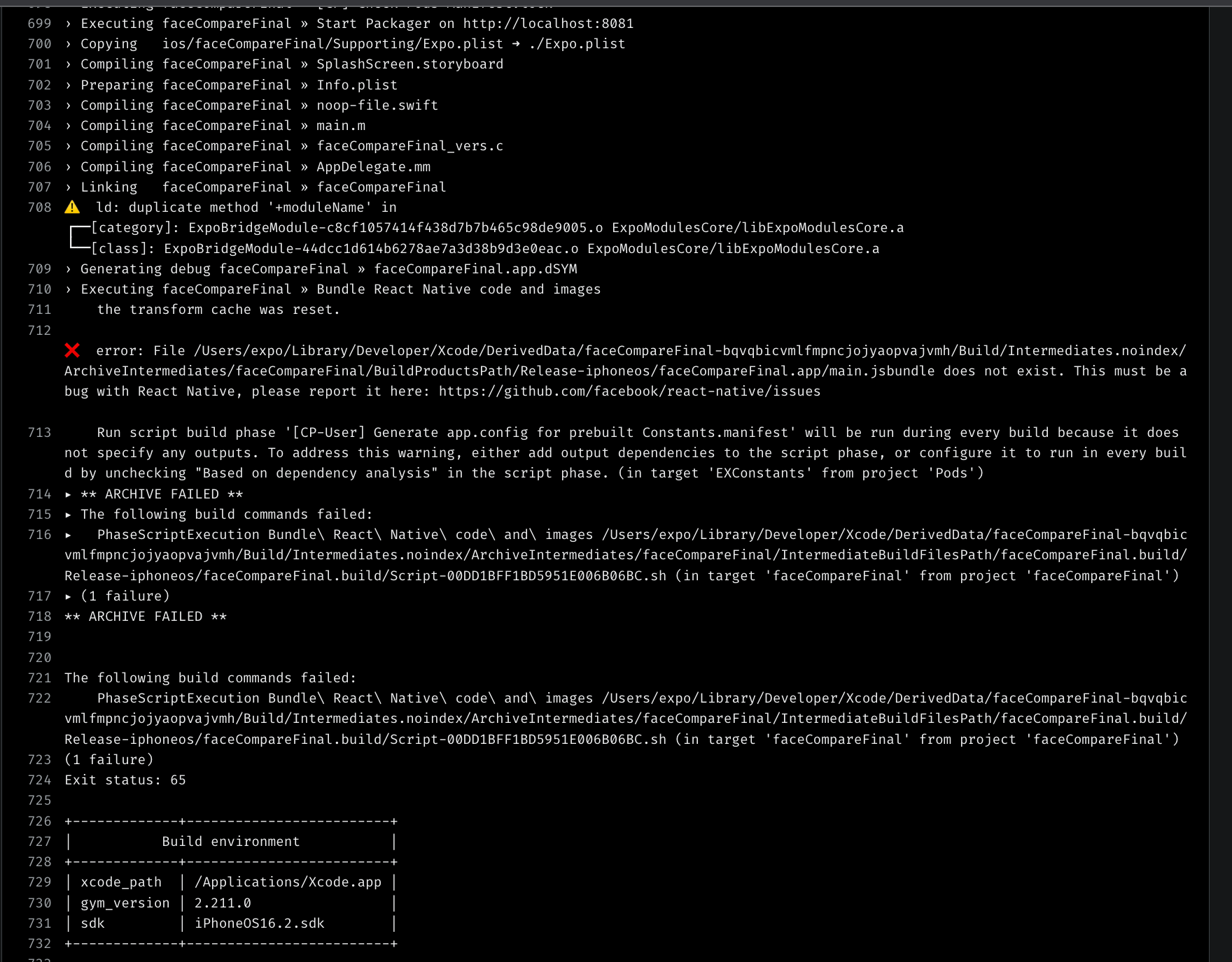 Build fails when installing AWS Amplify dependencies · Issue #38136 · facebook/react-native · GitHub